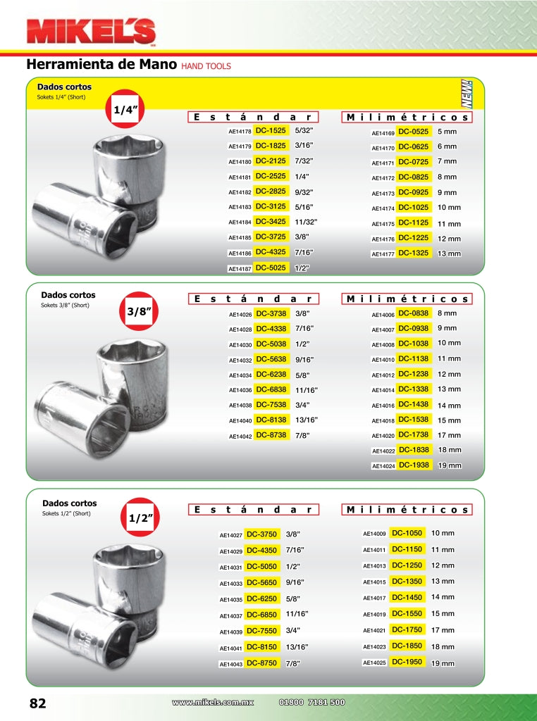 DADO CORTO 18MM SOCKET 1/2 – HEMUSA